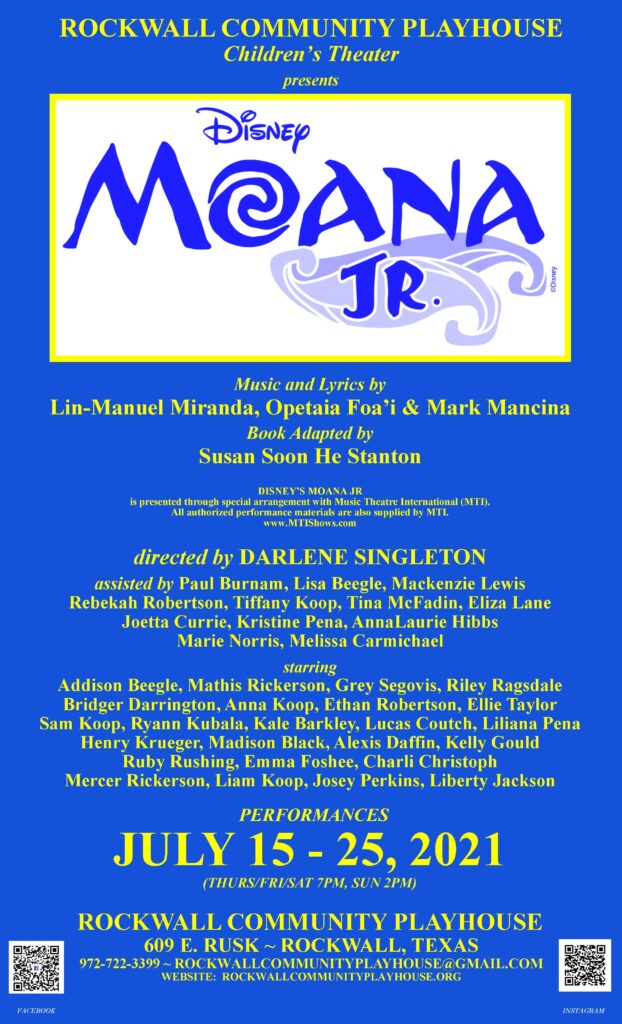 RCP History Timeline – Rockwall Community Playhouse